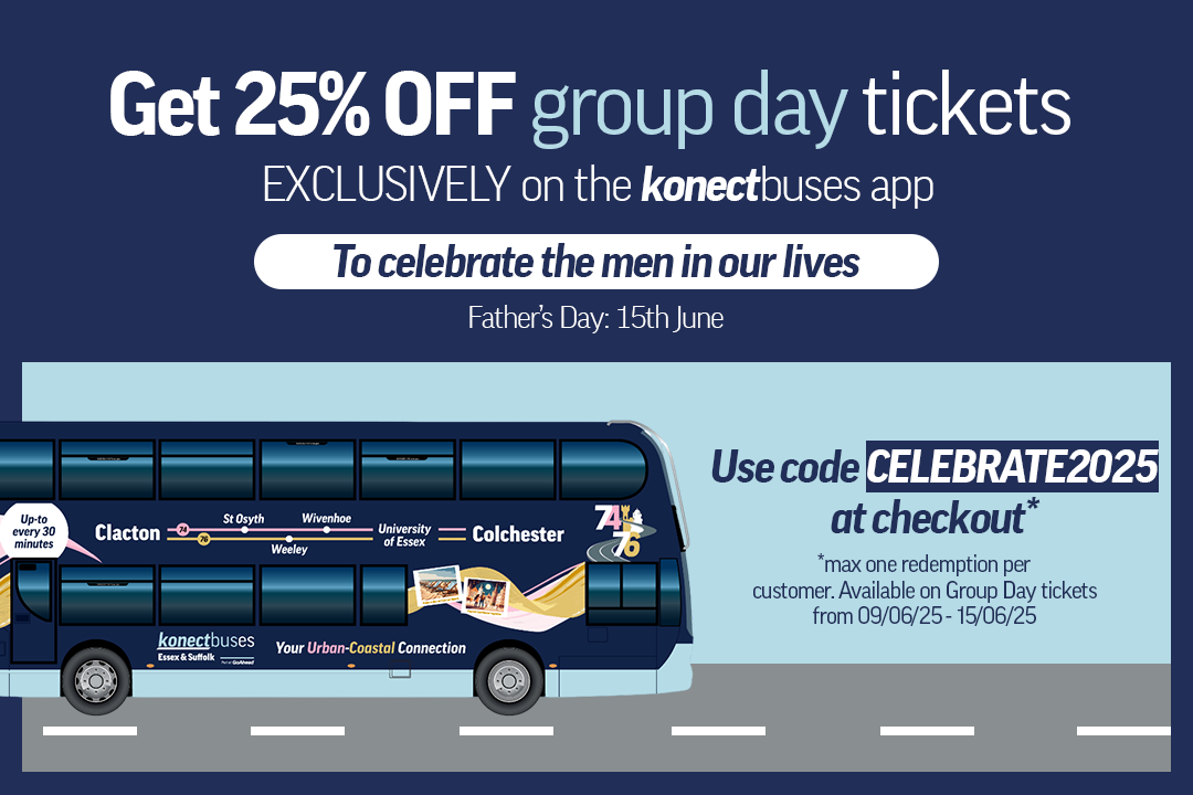 Celebrate Father’s Day with 25% Off Group Day Tickets on the Konectbuses App! - KonectBuses